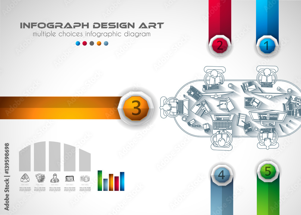 Infograph Brochure template with a lot of choices and a lot of ...