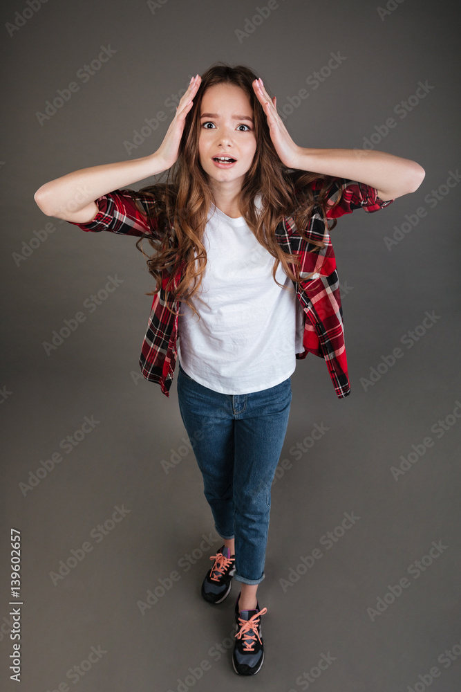 Scared Woman Standing