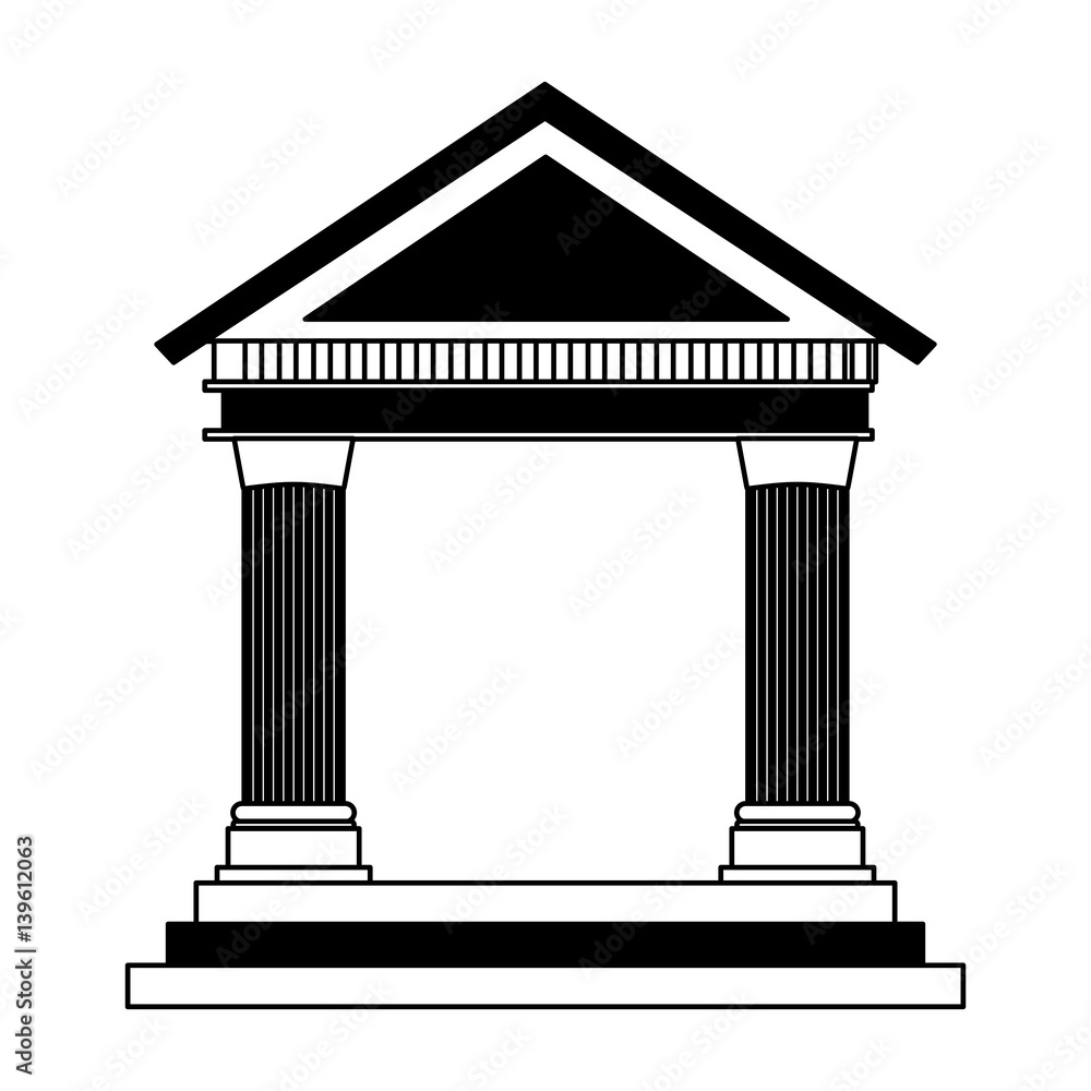 building roman columns icon vector illustration design Stock Vector ...