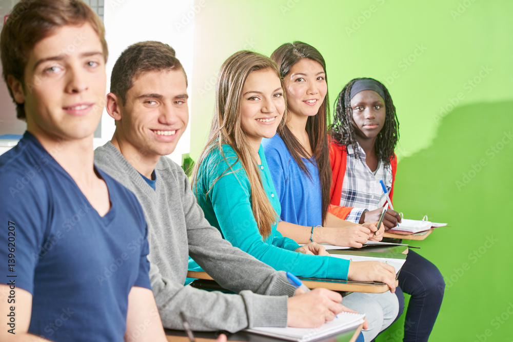 Group of teenage students Stock Photo | Adobe Stock