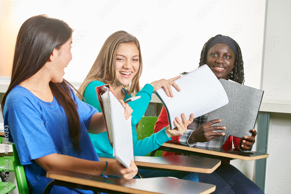 Group of girls have fun at school Stock Photo | Adobe Stock