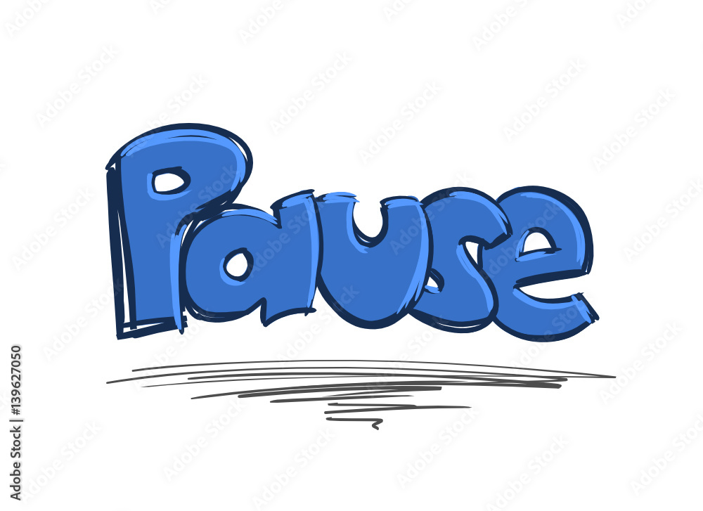 Vecteur Stock sm schriftzug pause I | Adobe Stock