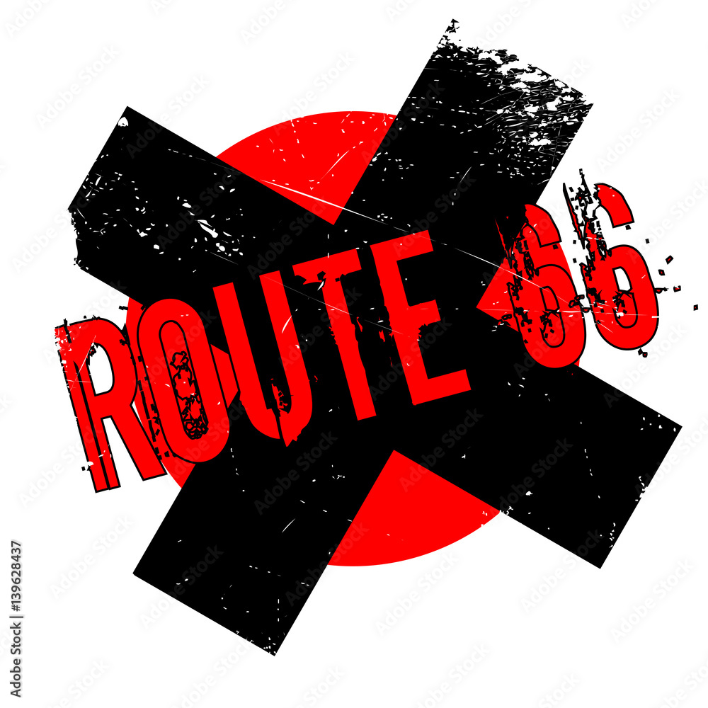 Route 66 rubber stamp. Grunge design with dust scratches. Effects can ...