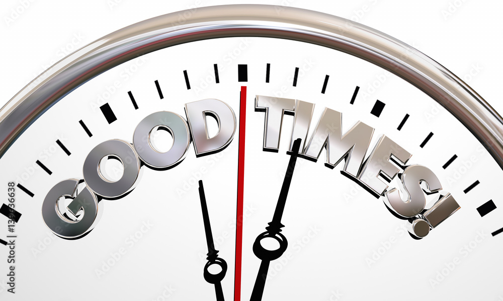 Good Times Enjoy Yourself Have Fun Clock 3d Illustration Stock ...