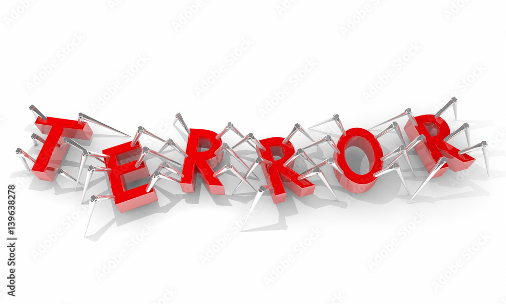 Terror Network Cell Spiders Letters Word 3d Illustration Stock 写真 ...