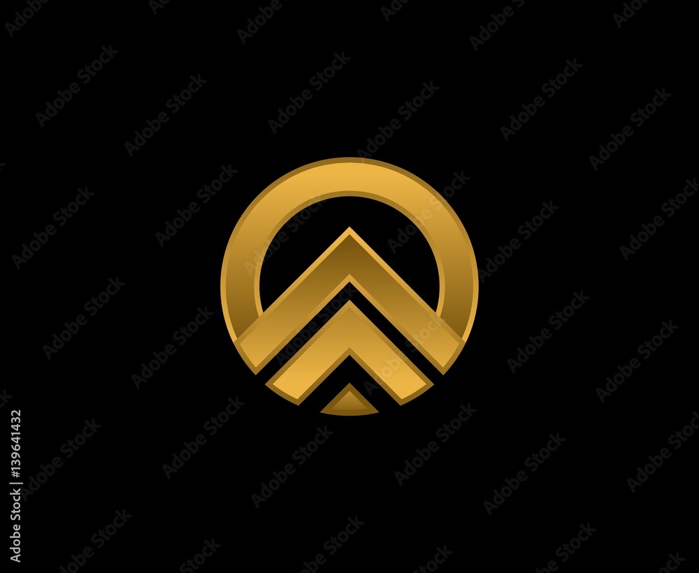 Gold logo Stock Vector | Adobe Stock