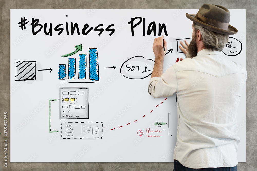 Business plan flowchart drawing sketch Stock Photo | Adobe Stock