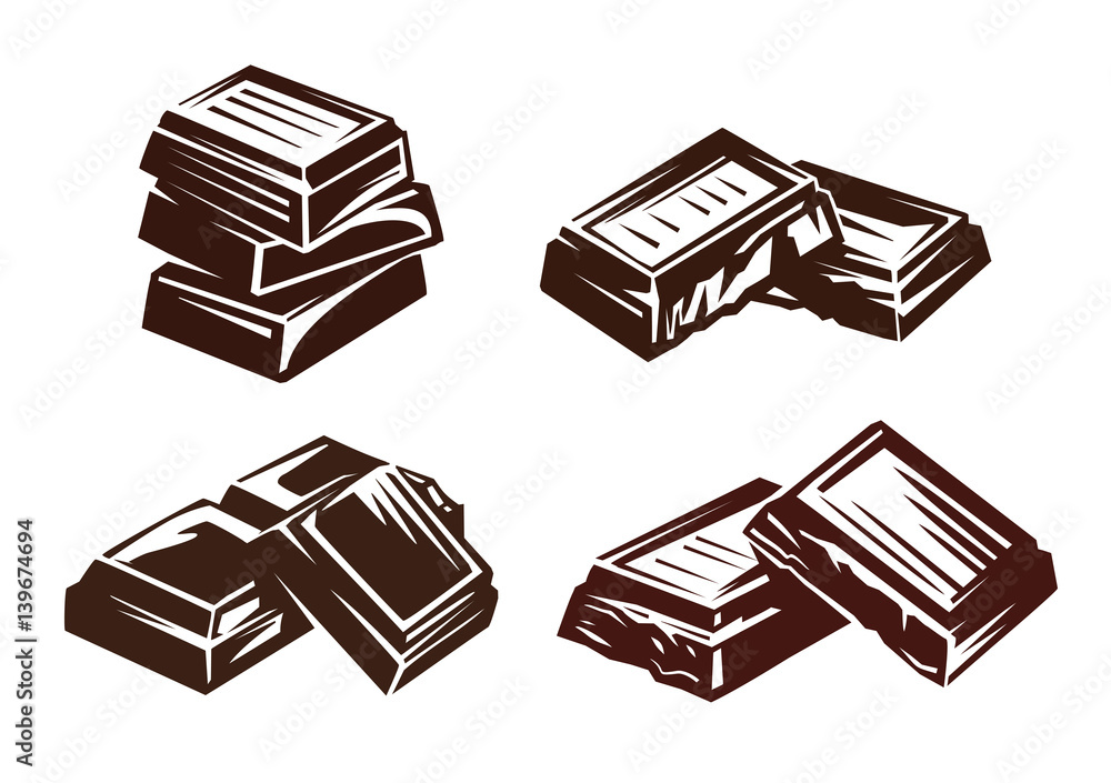 chocolate vector symbol Stock Vector | Adobe Stock