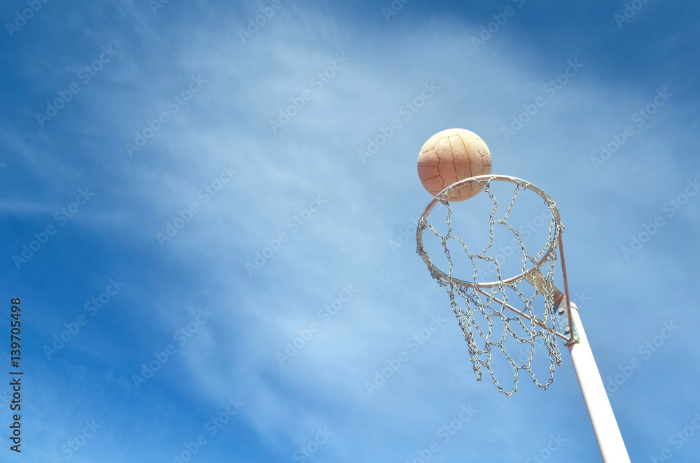 Shooting a Netball Ball Stock Photo | Adobe Stock