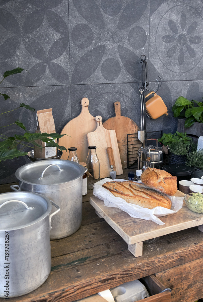still life from kitchen objects Stock Photo | Adobe Stock