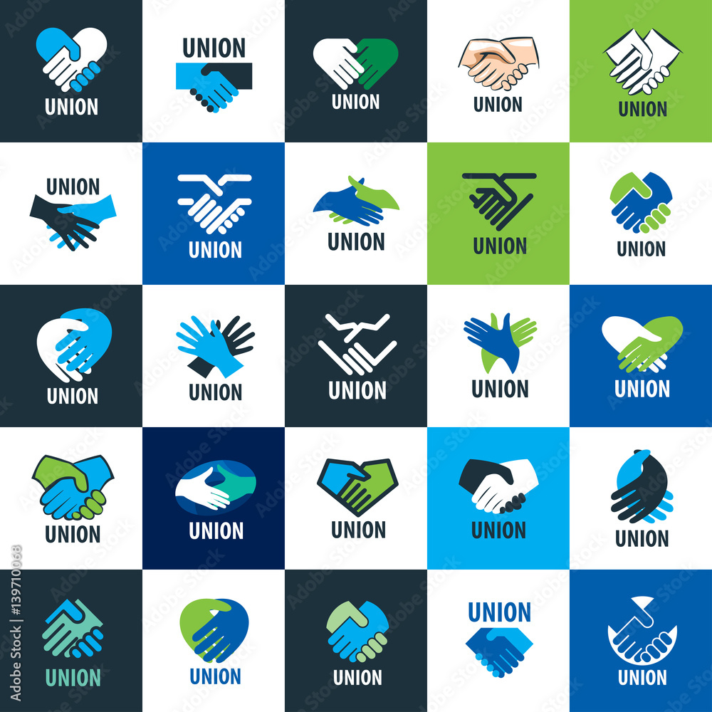 vector logo handshake Stock Vector | Adobe Stock