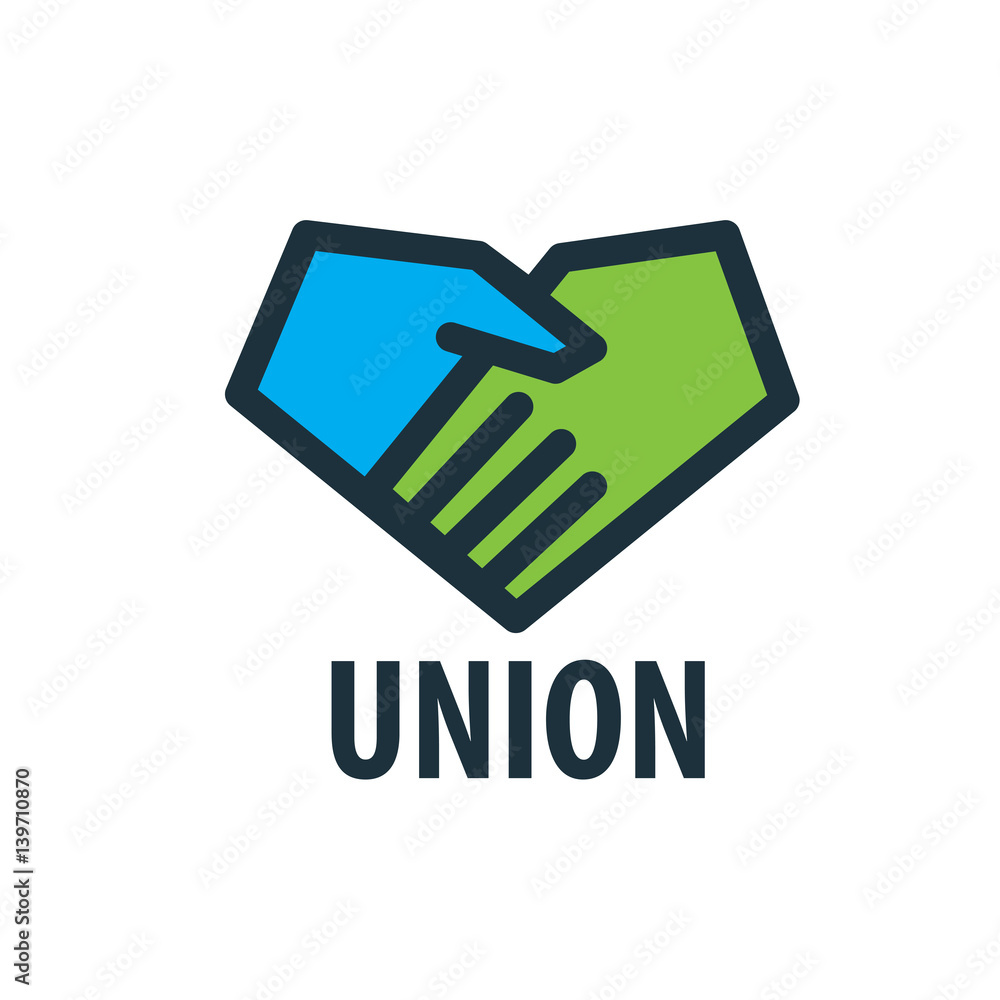 vector logo handshake Stock Vector | Adobe Stock