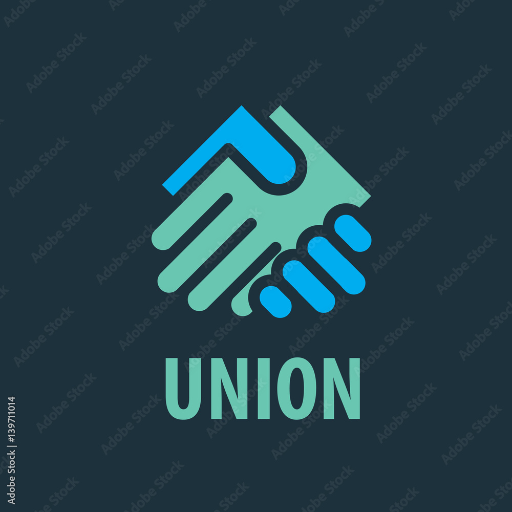 vector logo handshake Stock Vector | Adobe Stock