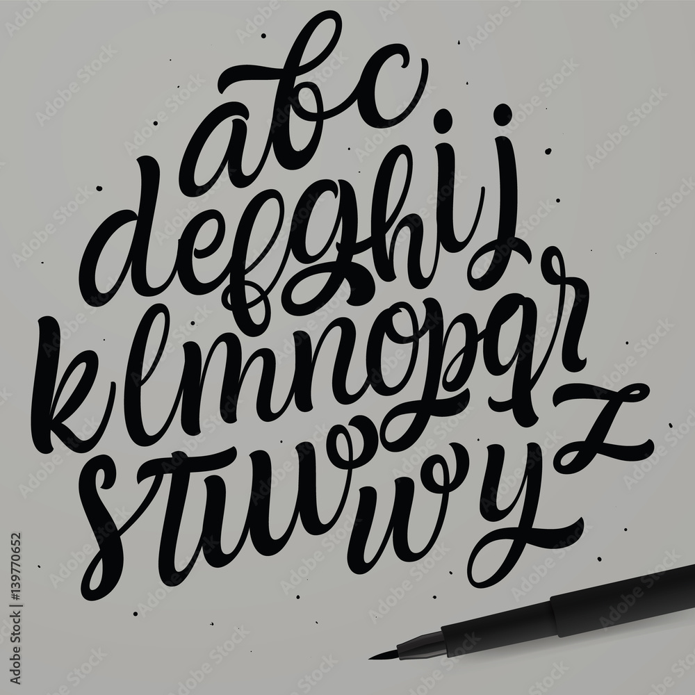 Vector Alphabet. Exclusive Custom Letters. Lettering and Custom ...