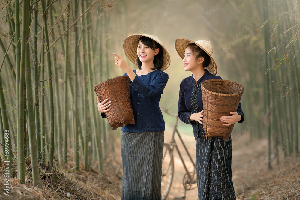 Rural Thai girl Stock Photo | Adobe Stock