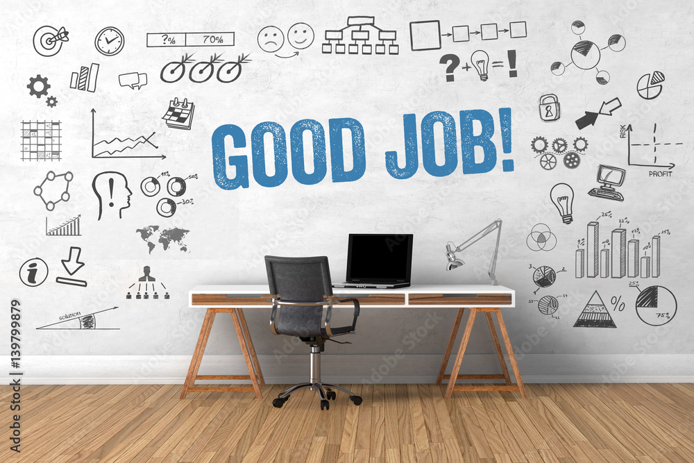 Good Job / Office / Wall / Symbols ilustração do Stock | Adobe Stock