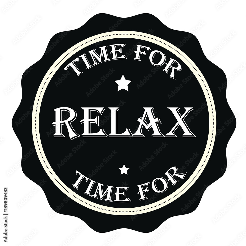 Time for relax stamp.Sign.Seal.Logo Stock Vector | Adobe Stock