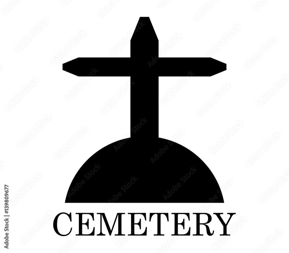 icon cemetery Stock Vector | Adobe Stock