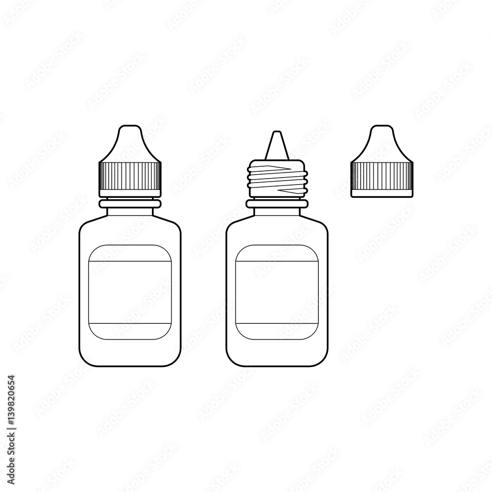 Eye Drop Bottle Isolate On White Background vector Stock Vector | Adobe ...