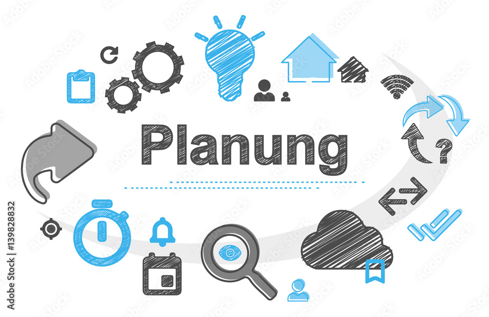 Planung | Scribble Concept Stock-Vektorgrafik | Adobe Stock