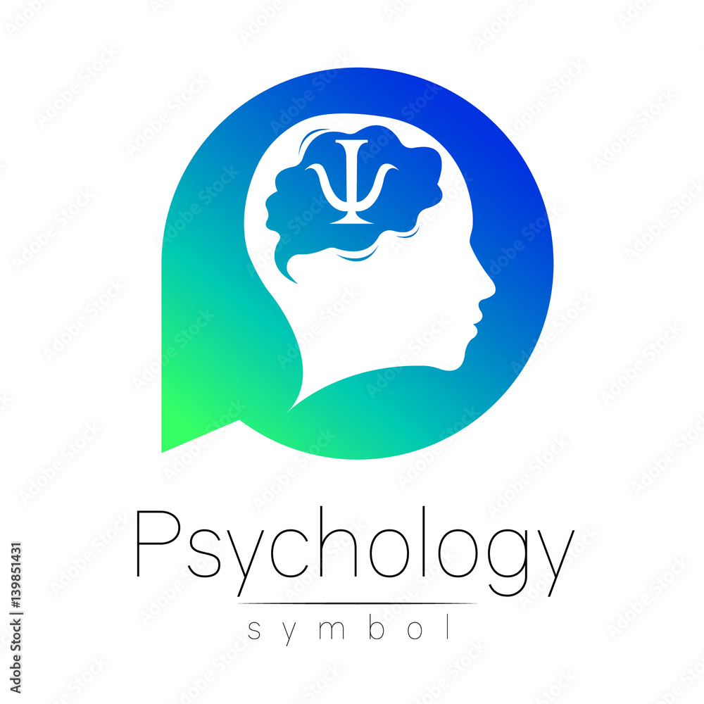 Modern head Sign of Psychology. Human in a circle. Creative style. Icon ...
