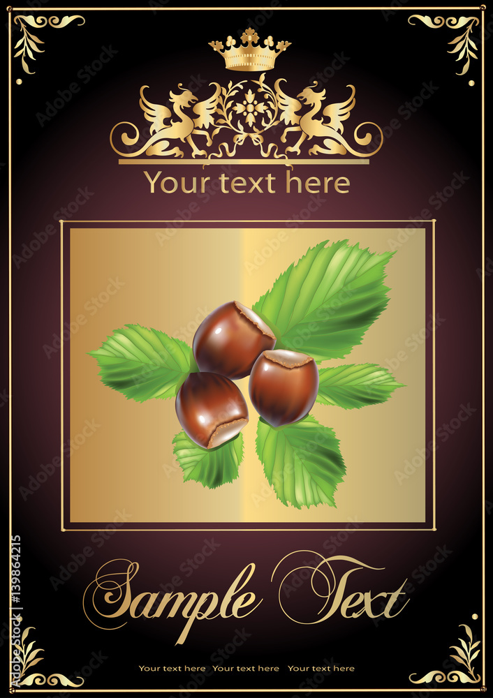 Chocolate, nuts and milk realistic vector illustration Stock Vector ...