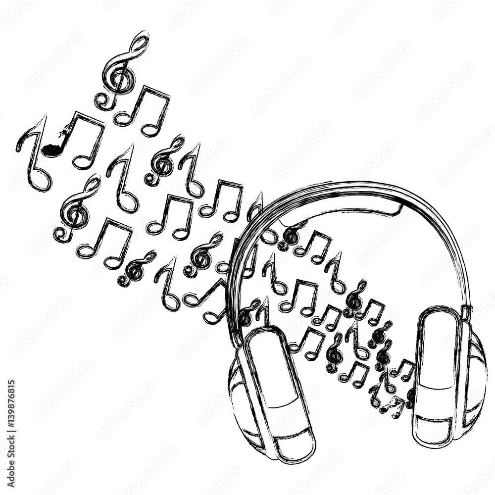 symbol of music and headphone icon, vector illustraction design Stock ...