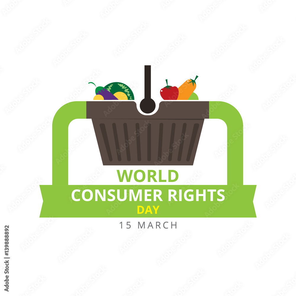 World consumer rights day 15 march. logo design. vector stock. Stock ...