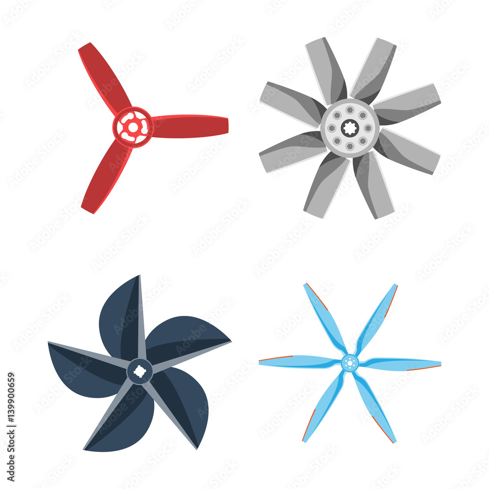 Propeller fan vector illustration fan propeller wind ventilator ...