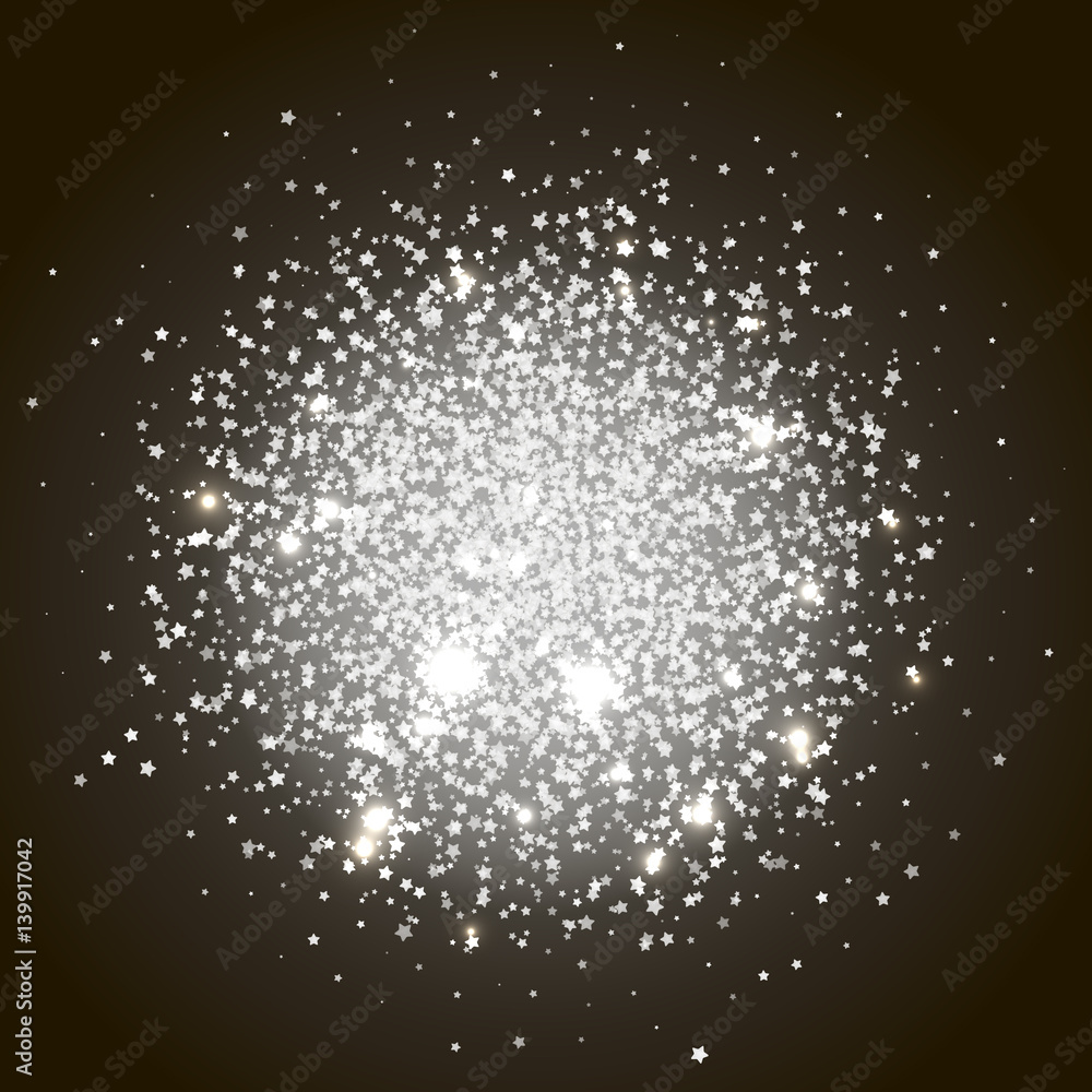 Vecteur Stock Vintage stars vector banner on black background. Retro ...