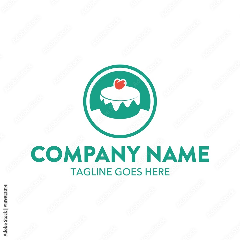 Cake And Cookies Unique Logo Template Stock Vector | Adobe Stock