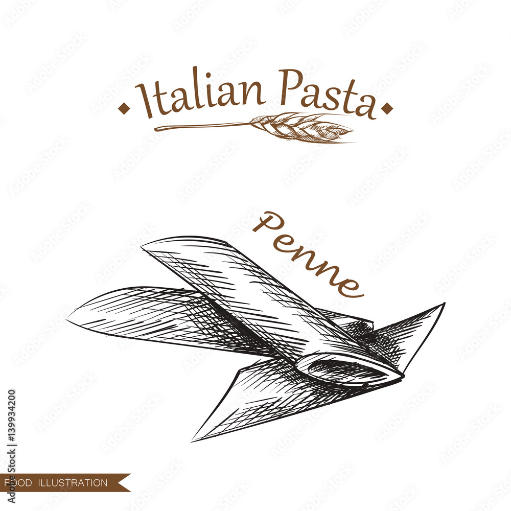 Penne Pasta Drawing