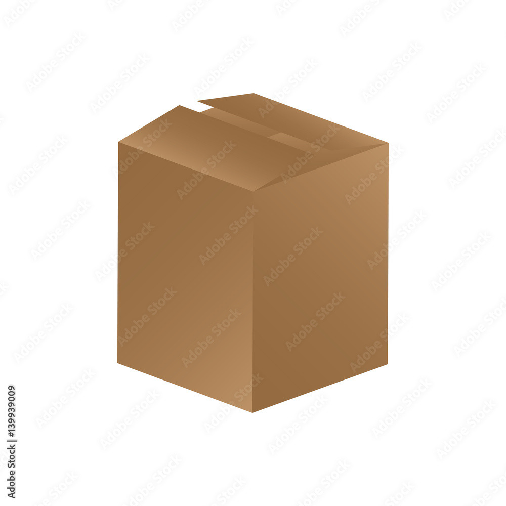 brown box closed icon, vector illustraction design image Stock Vector ...