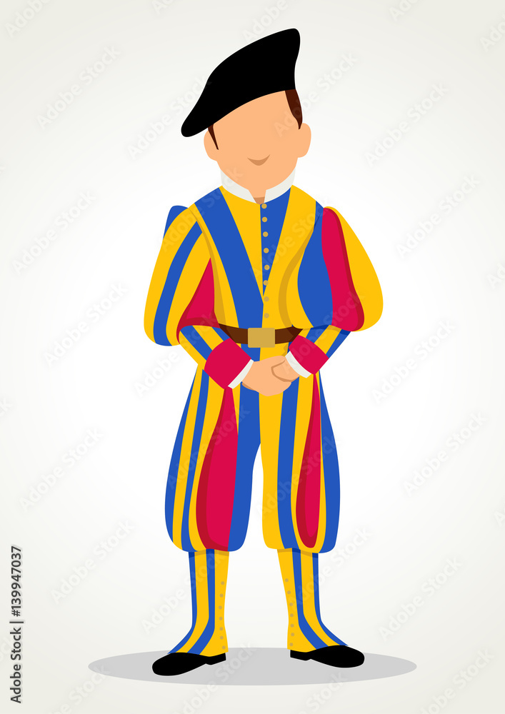 Simple Cartoon Royal Canadian Mounted Police Stock Vector | Adobe Stock