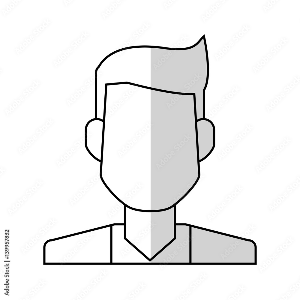 man cartoon icon over white background. vector illustration Stock ...