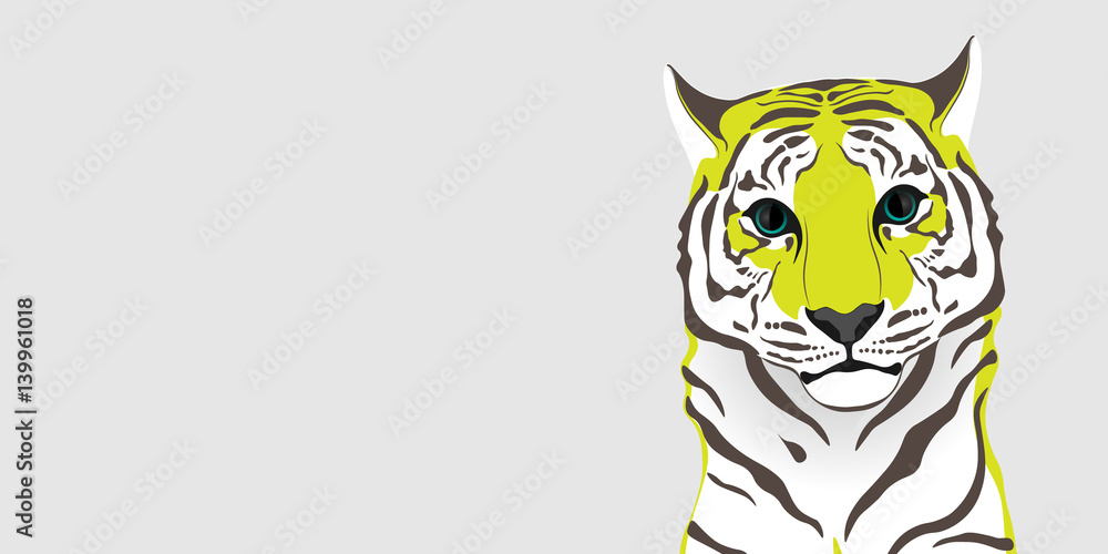 Mustard tiger. Stock Vector | Adobe Stock