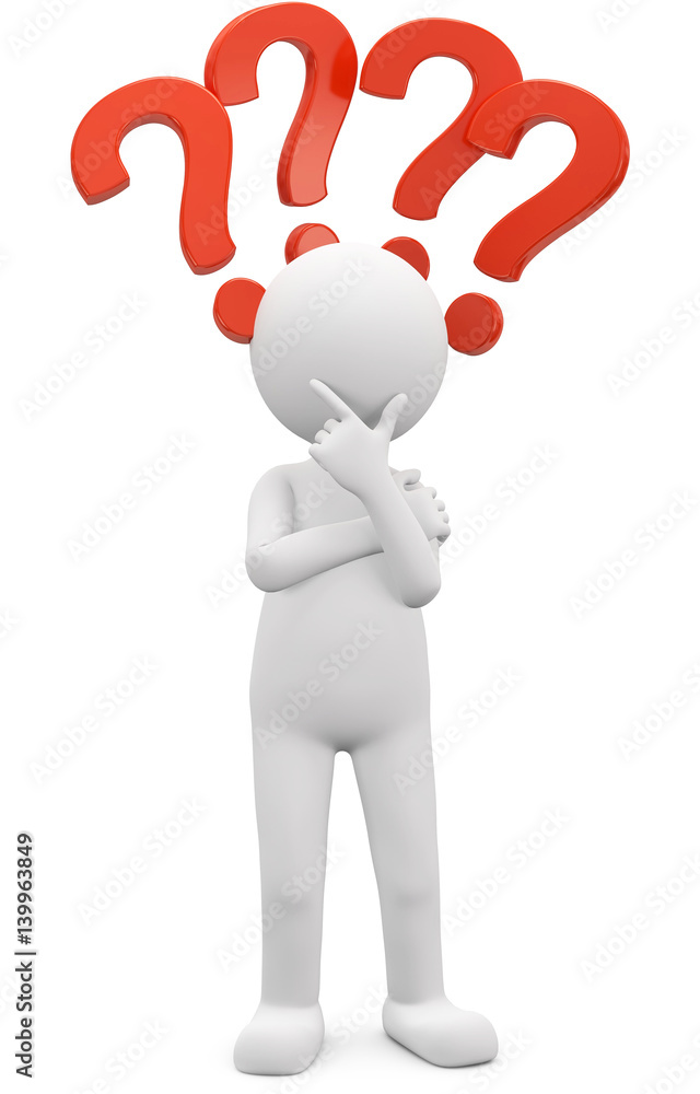 nachdenklich fragend Stock-Illustration | Adobe Stock