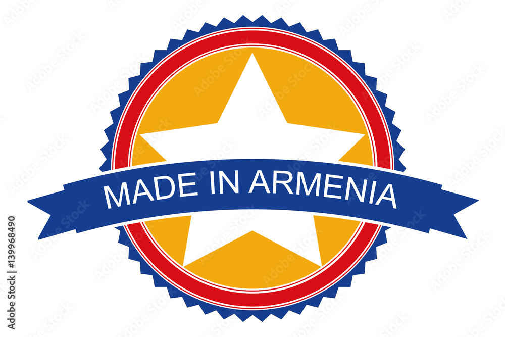 Made in Armenia round logo, vector Stock Vector | Adobe Stock