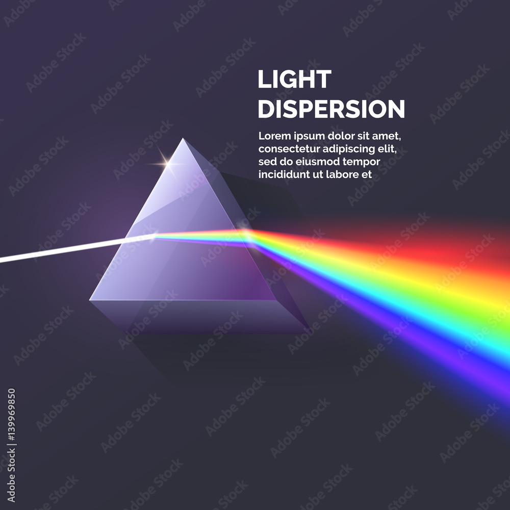Light dispersion illustration Stock Vector | Adobe Stock