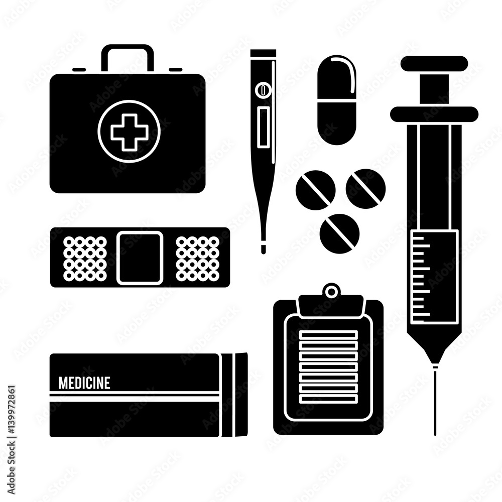 hospital tools and first aid icon Stock Vector | Adobe Stock