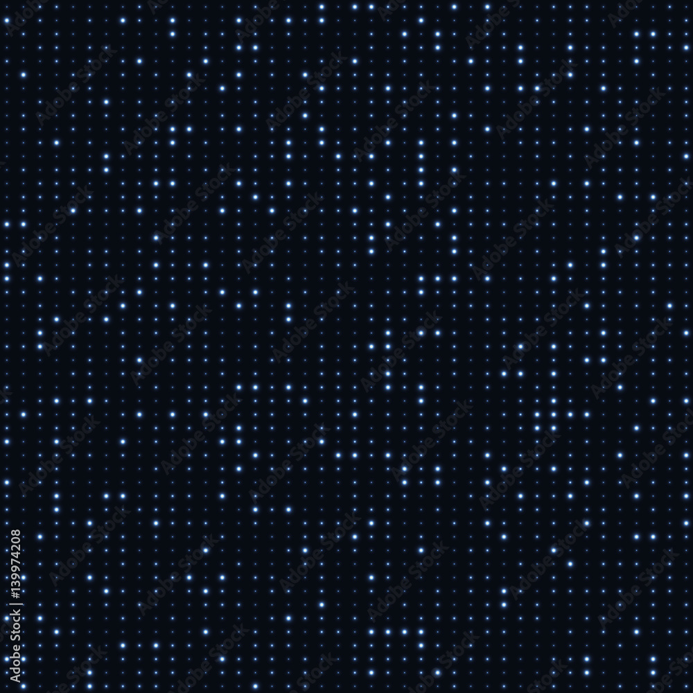 Abstract blue color neon dots, dotted technology background. Glowing ...