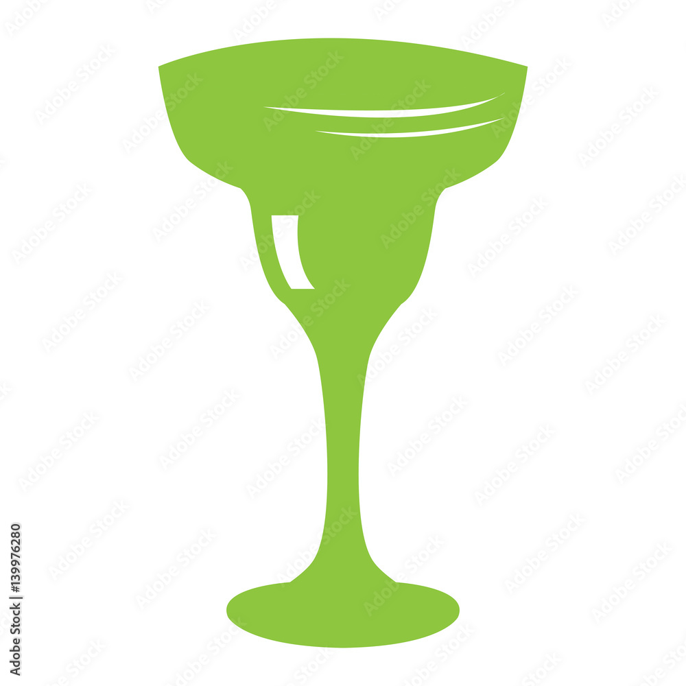 Isolated empty cocktail glass on a white background, Vector ...