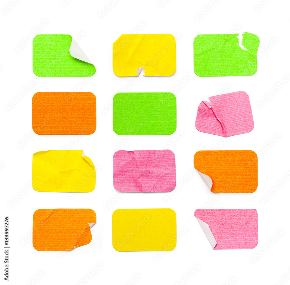 Rectangle Blank Stickers Stock Photo | Adobe Stock