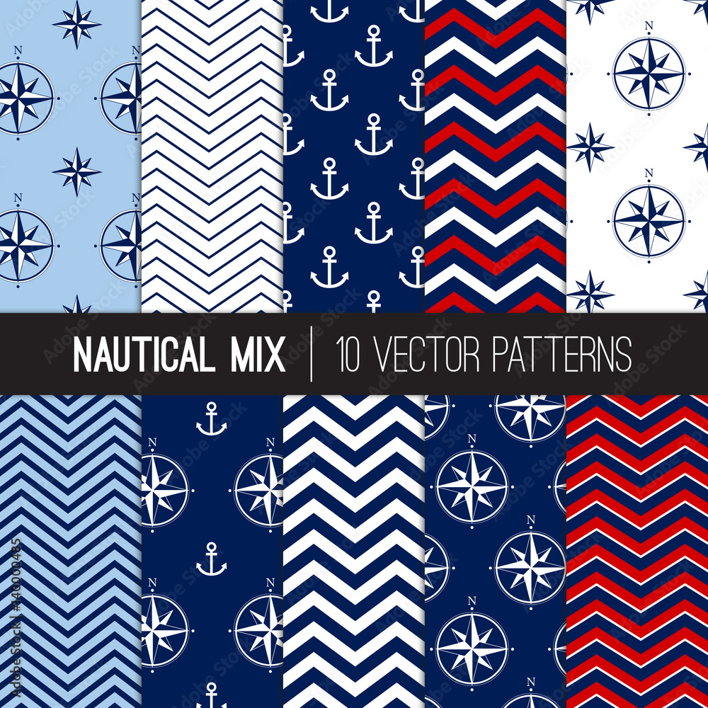Nautical Chevron Background