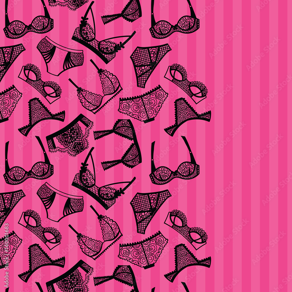 Lingerie panty and bra background. Stock Vector | Adobe Stock