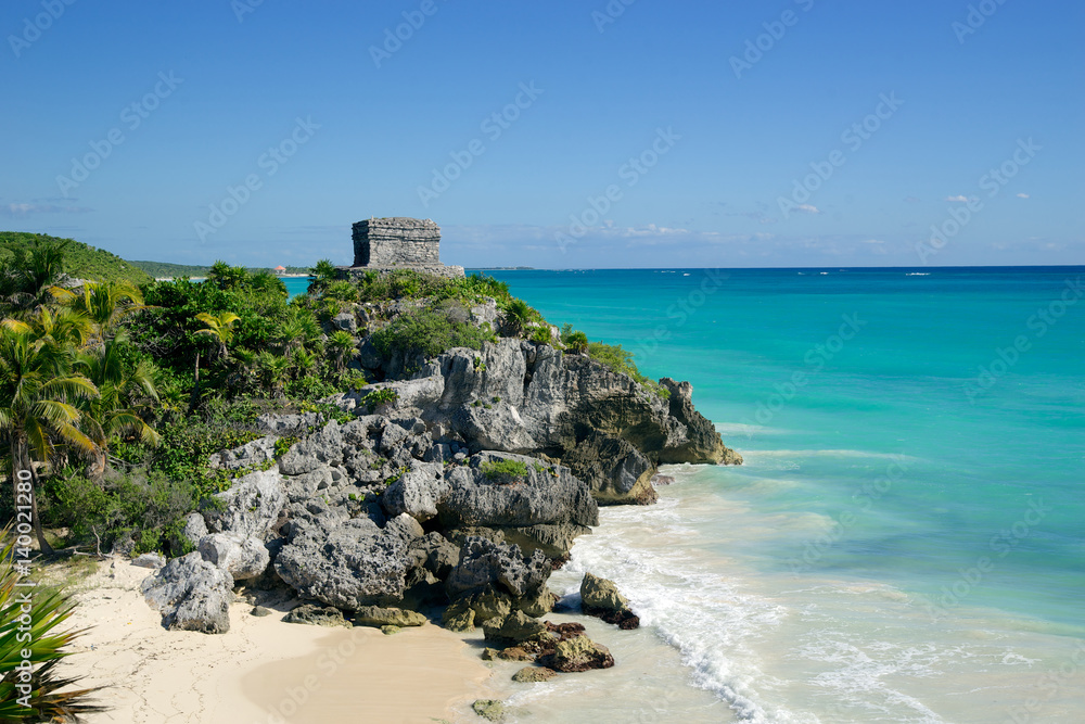 Tulum Ruins By The Sea Coast Riviera Maya Stock Photo Adobe Stock