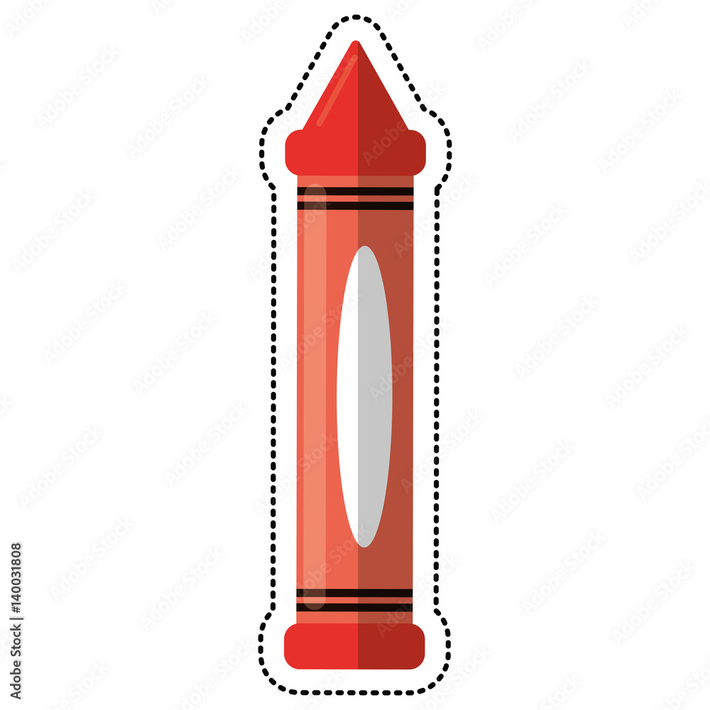 cartoon crayon color school vector illustration eps 10 Stock Vector ...