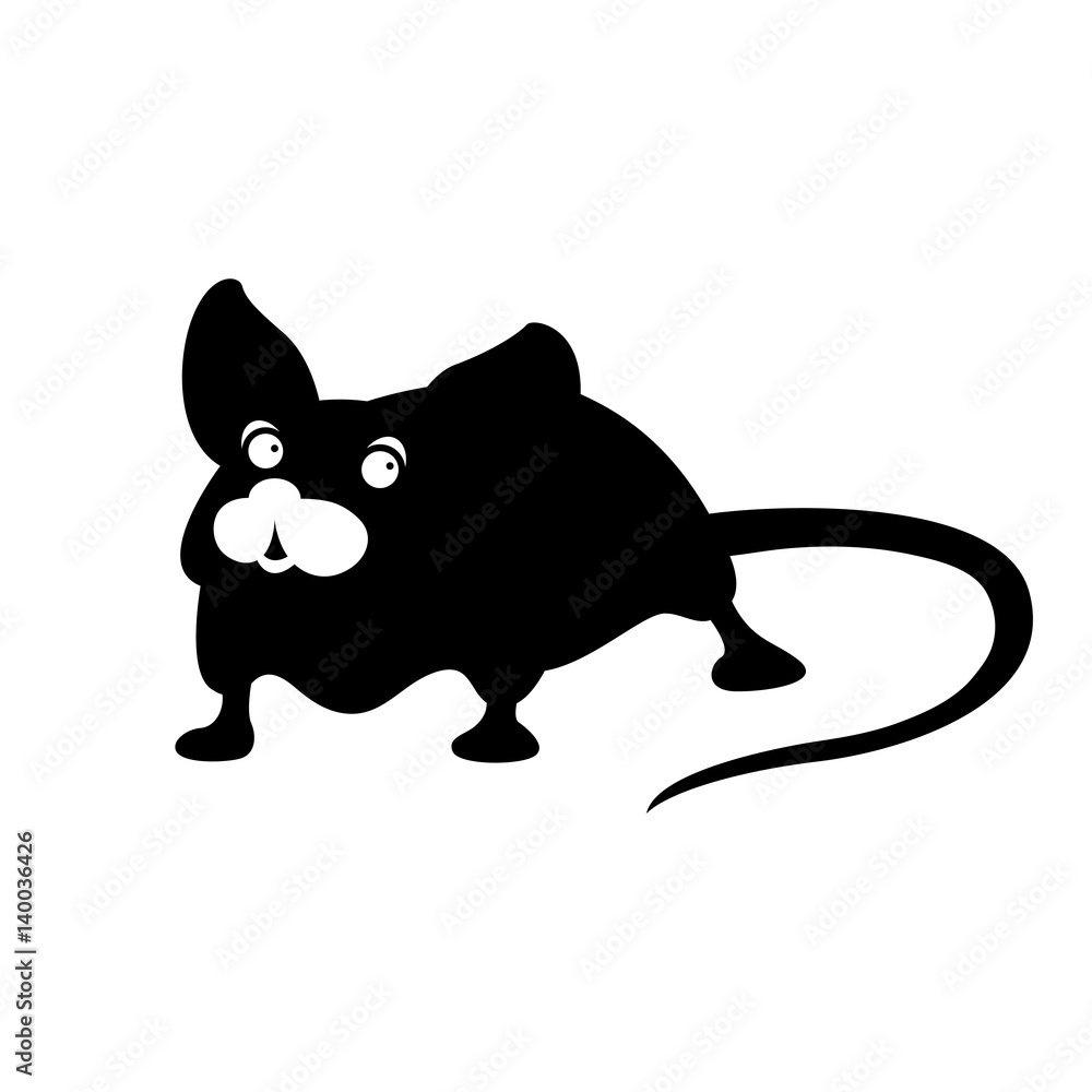 Mouse vector illustration style Flat Stock Vector | Adobe Stock
