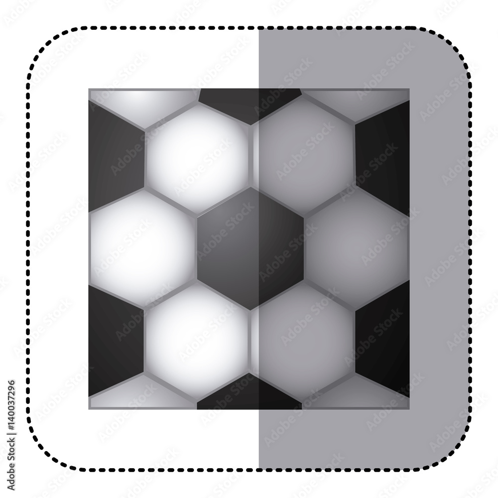 square sticker background with soccer ball texture vector illustration ...