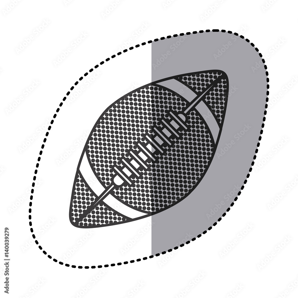 grayscale sticker with football ball vector illustration Stock Vector ...